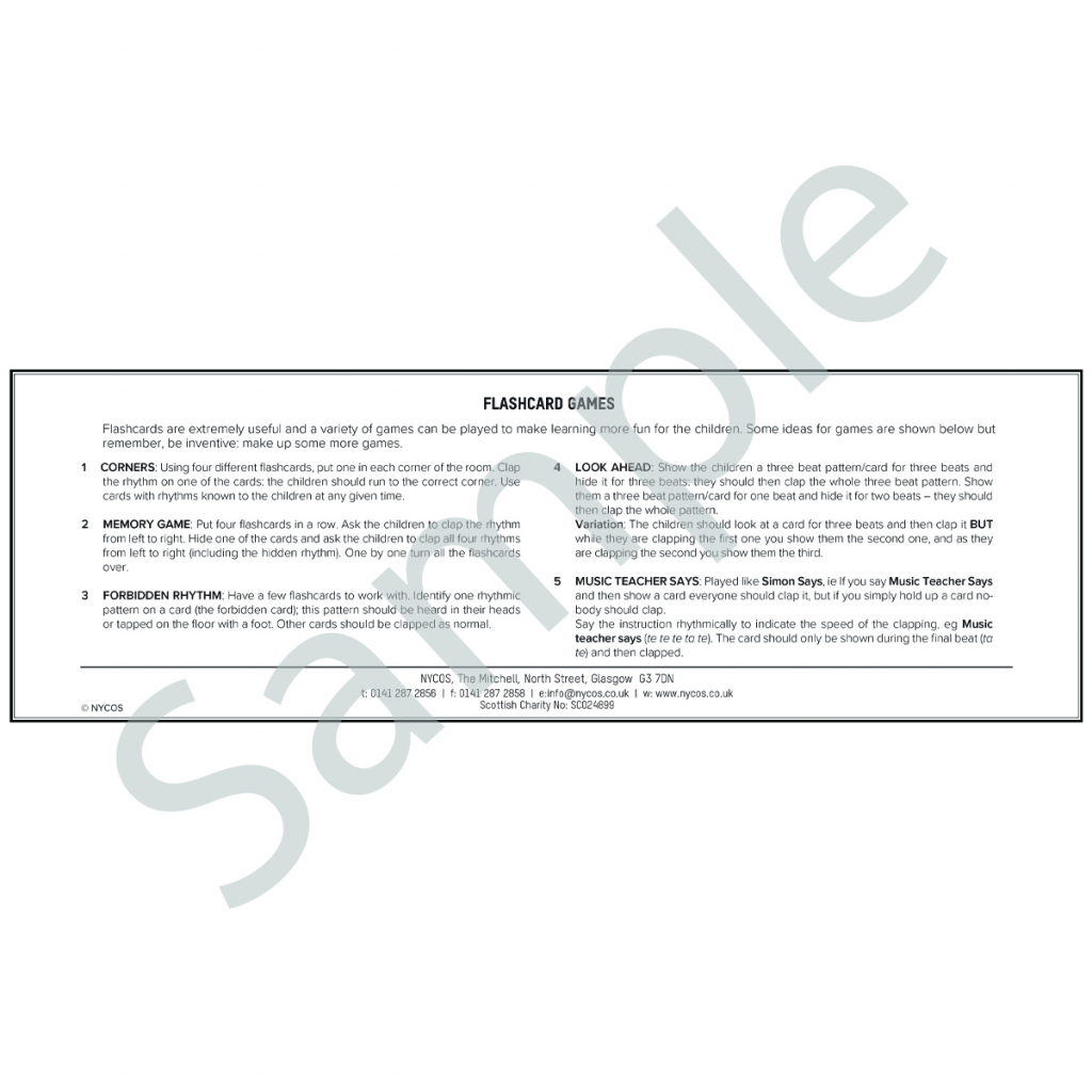 Rhythm Flashcards – Set 3 | NYCOS