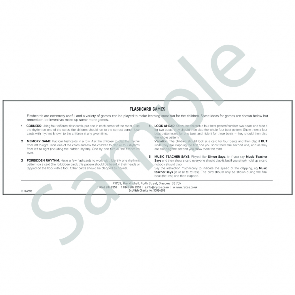 Rhythm Flashcards – Set 4 | NYCOS